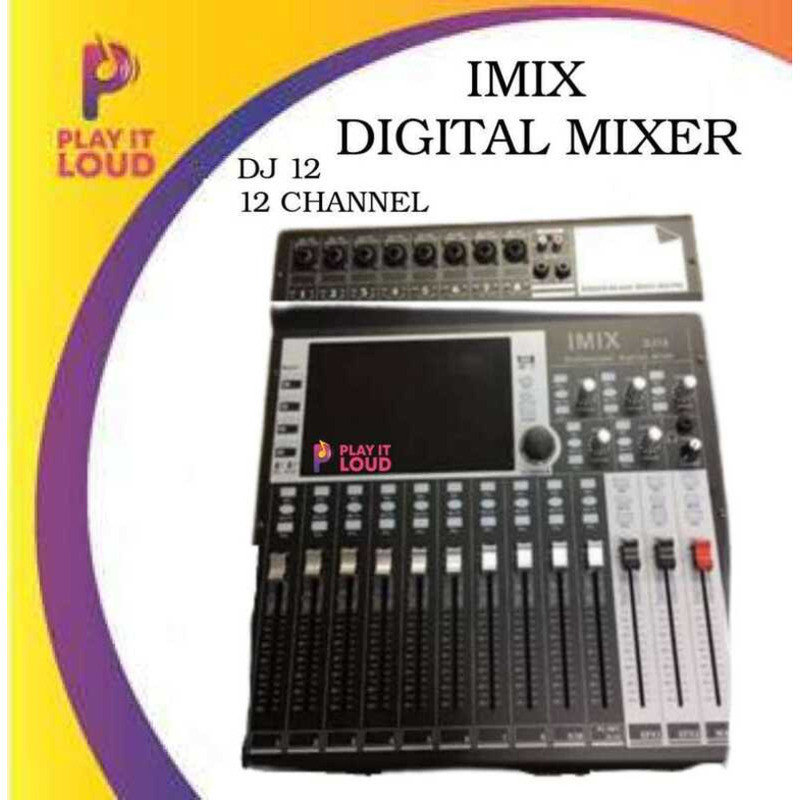 IMIX Digital Mixer Dj-12 Channel 7 Inches Touch Screen 16 DSP Dual FX 8 ...