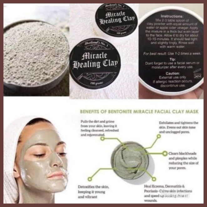 AUTHENTIC MIRACLE HEALING CLAY and PIMPLE SOAP | Shopee Philippines