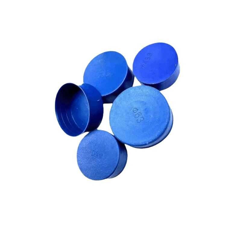 Blue Round Dust Cap Plastic Pipe Cap External Buckle Pipe Protection ...
