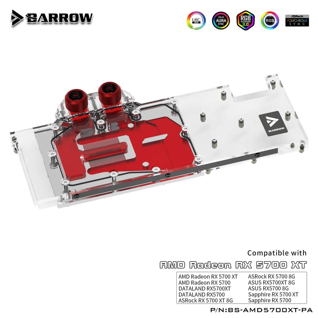 Barrow GPU cooler PC Water Cooling video Water Block for AMD 5700XT ...
