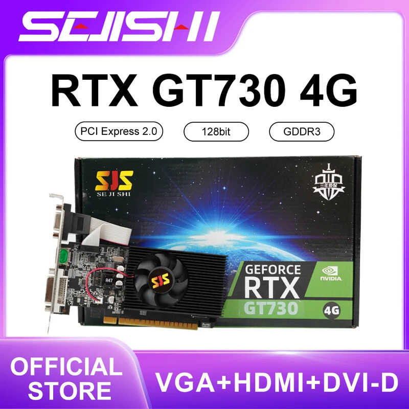 Tt SEJISHI SJS Gt730 4Gb Video Geforce Display Vga Cards Ddr3 128Bit ...