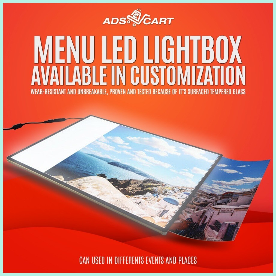 LED Menu Lightbox Black / Board Frame Menu / Order Board/ LED Menu ...