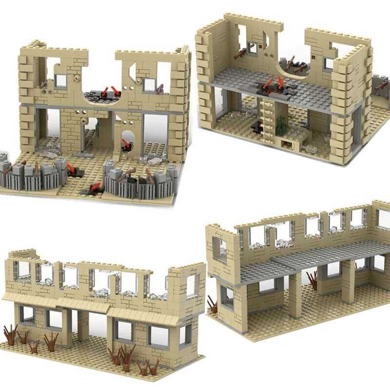 W Ww2 Ruins Battlefield Weapons Fortress Blockhouse Model Building ...