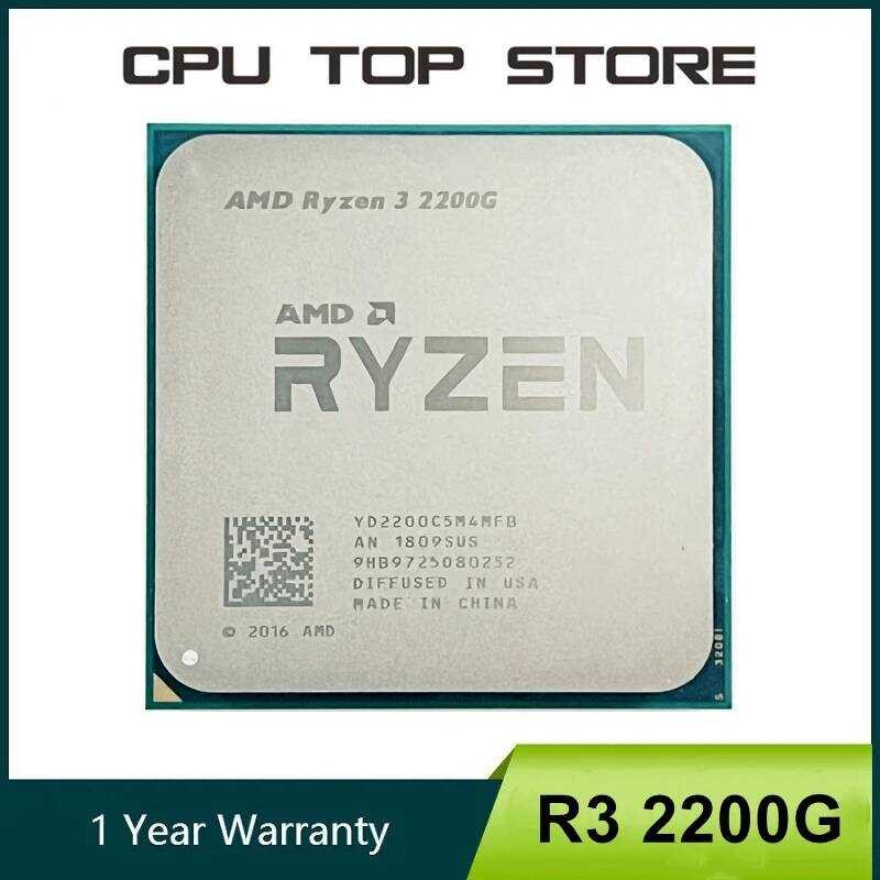 AMD ☽ Ryzen 3 R3 2200G 3.5Ghz 4-Core 4-Thread Cpu Processor LGA Am4 ...