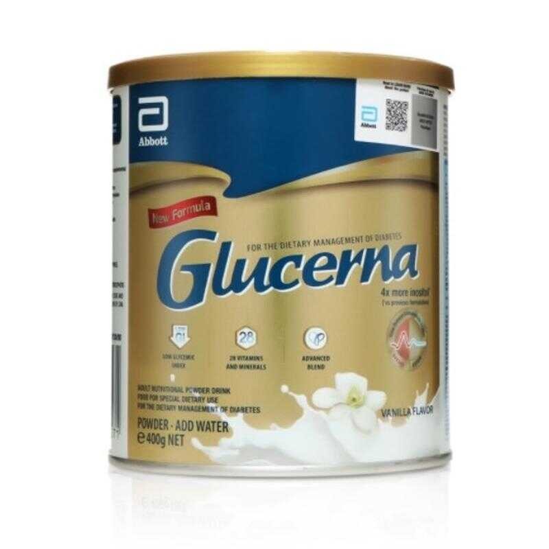 GLUCERNA VANILLA 400G NUTRITION MILK FOR DIABETIC PATIENT FDA | Shopee ...
