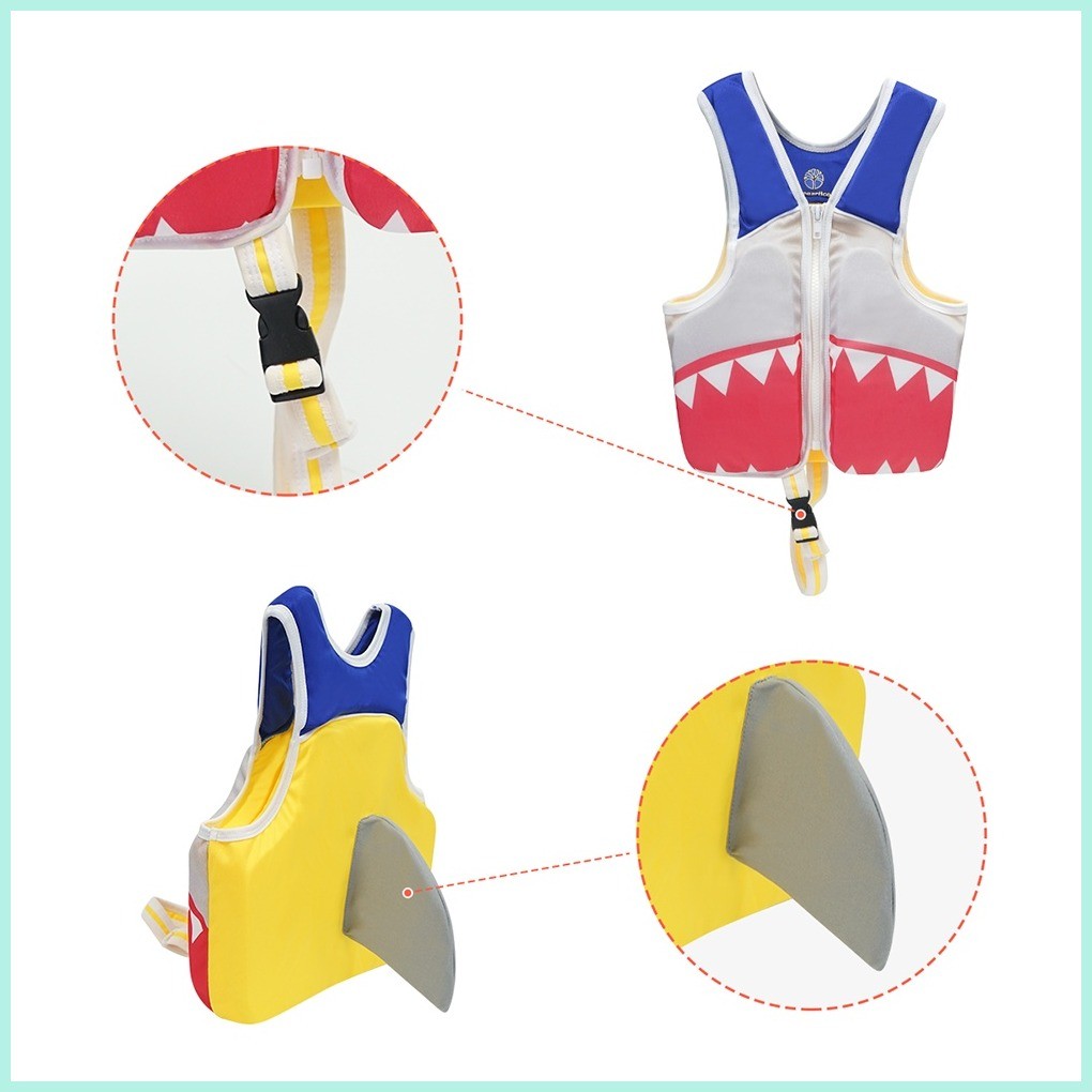 CODNew Summer 1-6y/o Child Cartoon Swimwear SOS Vest Safety Lifejacket ...
