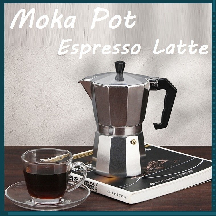 300ml Italian Top Moka Espresso Cafeteria Coffee Pot Maker | Shopee ...