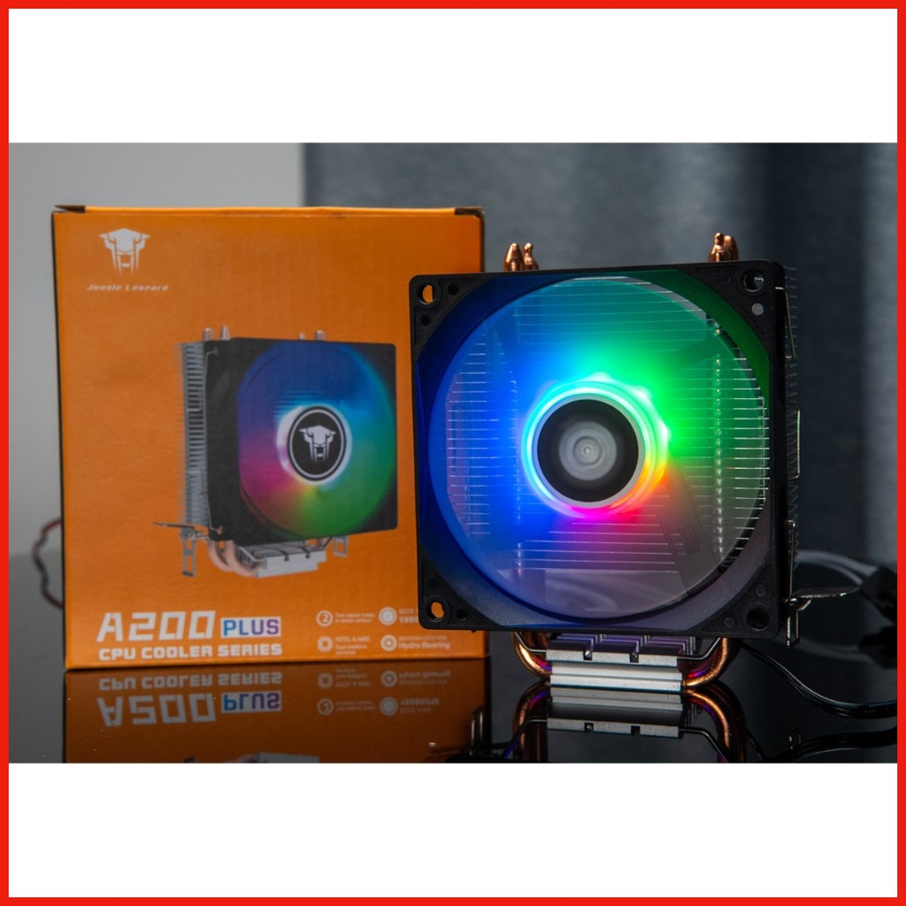 Jungle Leopard A200 PLUS CPU Cooler Color LED 2 Heat Pipes Efficient ...