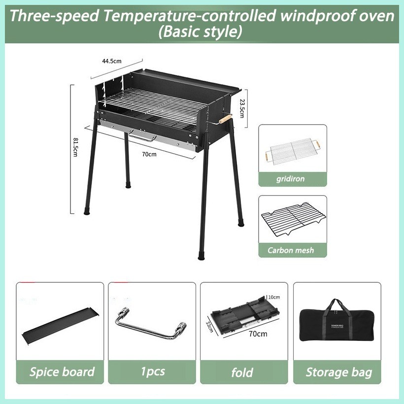 High-quality BBQ griller outdoor 4-6 people barbecue camping charcoal ...