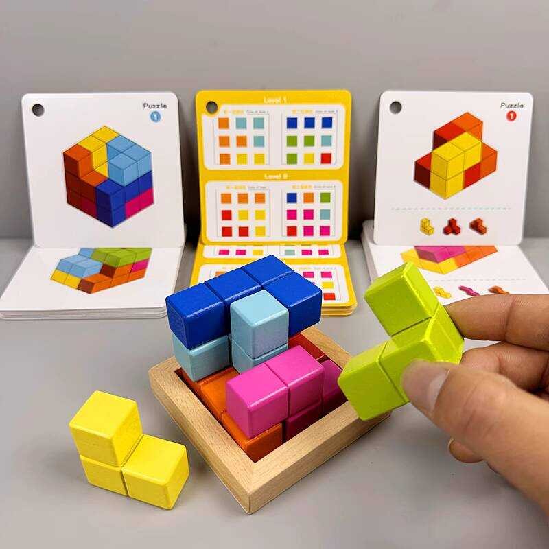 Soma Cubes 3D Puzzle Magic Building Blocks Geometry Educational ...