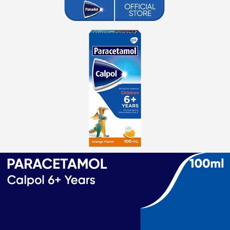 Calpol Paracetamol Orange Flavor Suspension 100Ml (6-12 Years Old) 40A ...