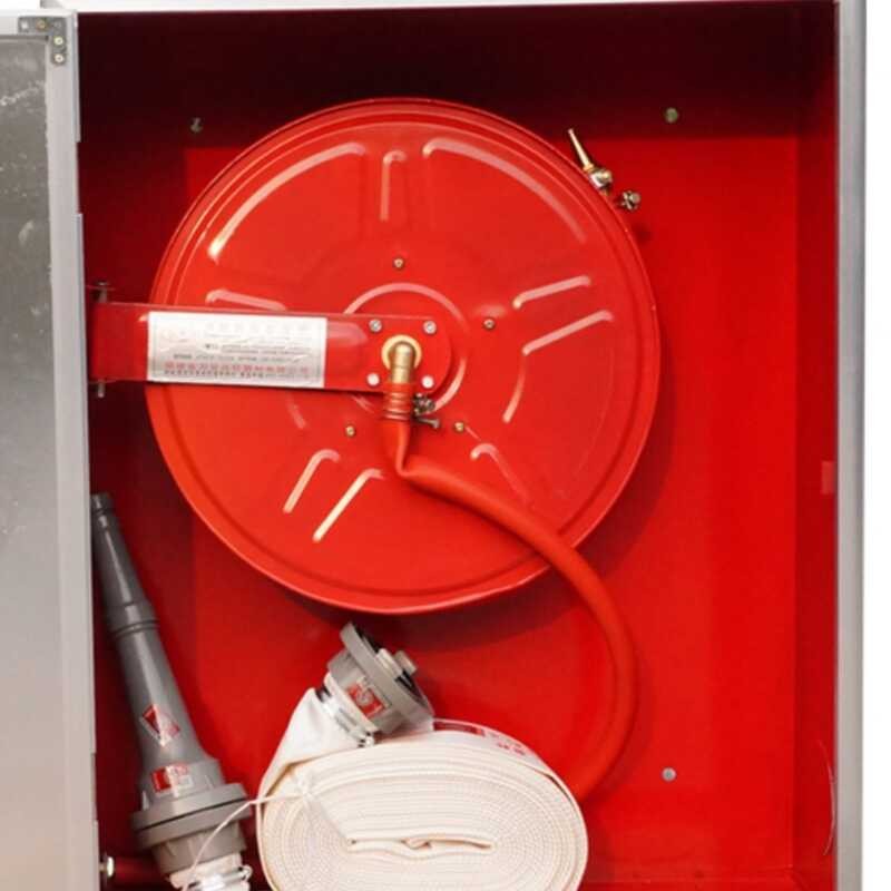 Complete Hose Reel Cabinet Indoor and Outdoor Set Fire Hydrant Box ...