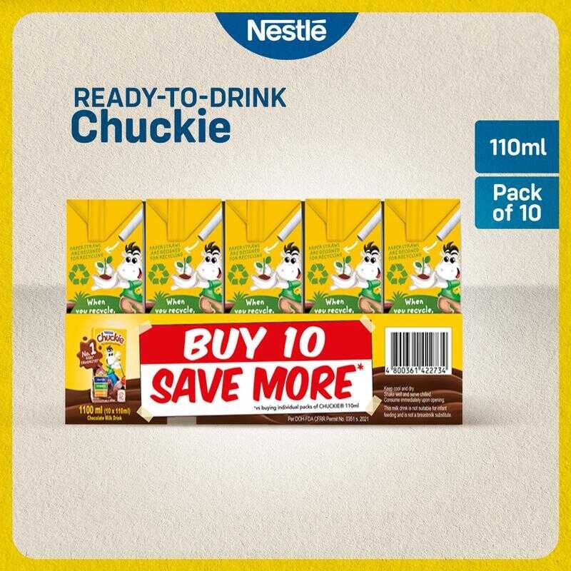 CHUCKIE Chocolate Flavoured Milk 110mL - Pack of 10 | Shopee Philippines