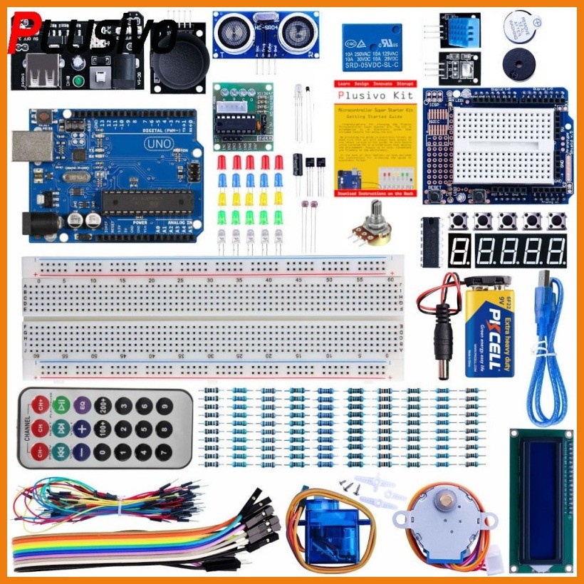 Plusivo Arduino UNO R3 Super Starter Kit -Complete with Free PDF tutorials with more than 22 ...