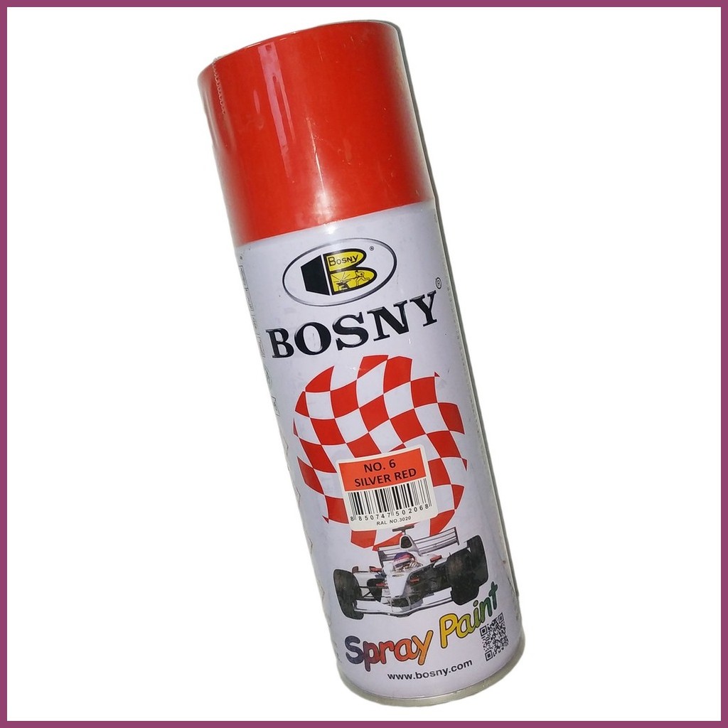 ☃ BOSNY SPRAY PAINT NO. 6 ( SILVER RED ) ( wall paints and coatings ...