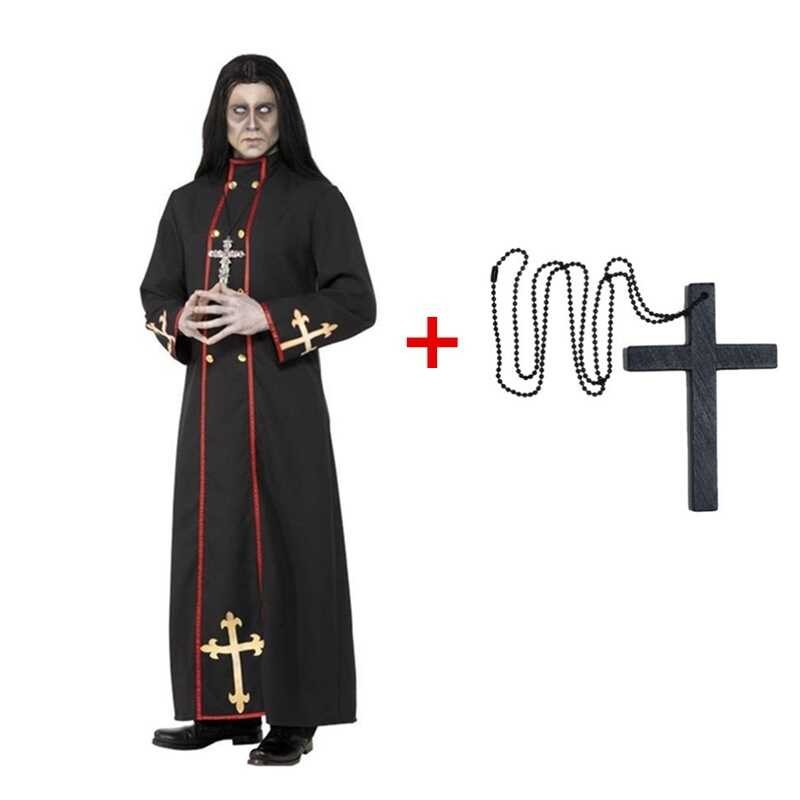 20.25million Holy Day Adult Men's Costume Cosplay Priest Robe Medieval ...