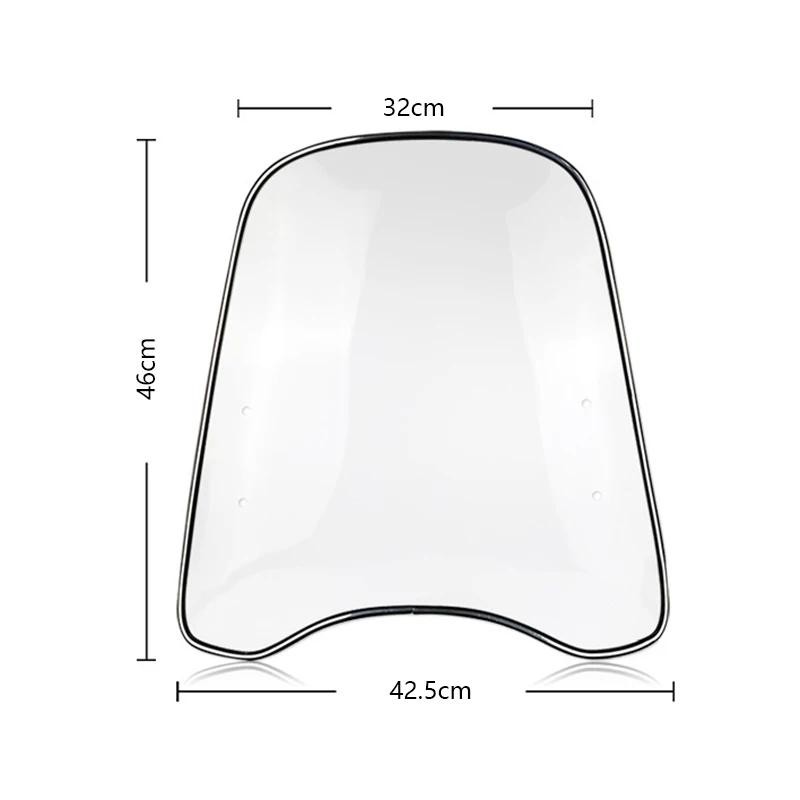 Universal Motorcycle Clear PC Windshield Adjustable For Moto ATV ...
