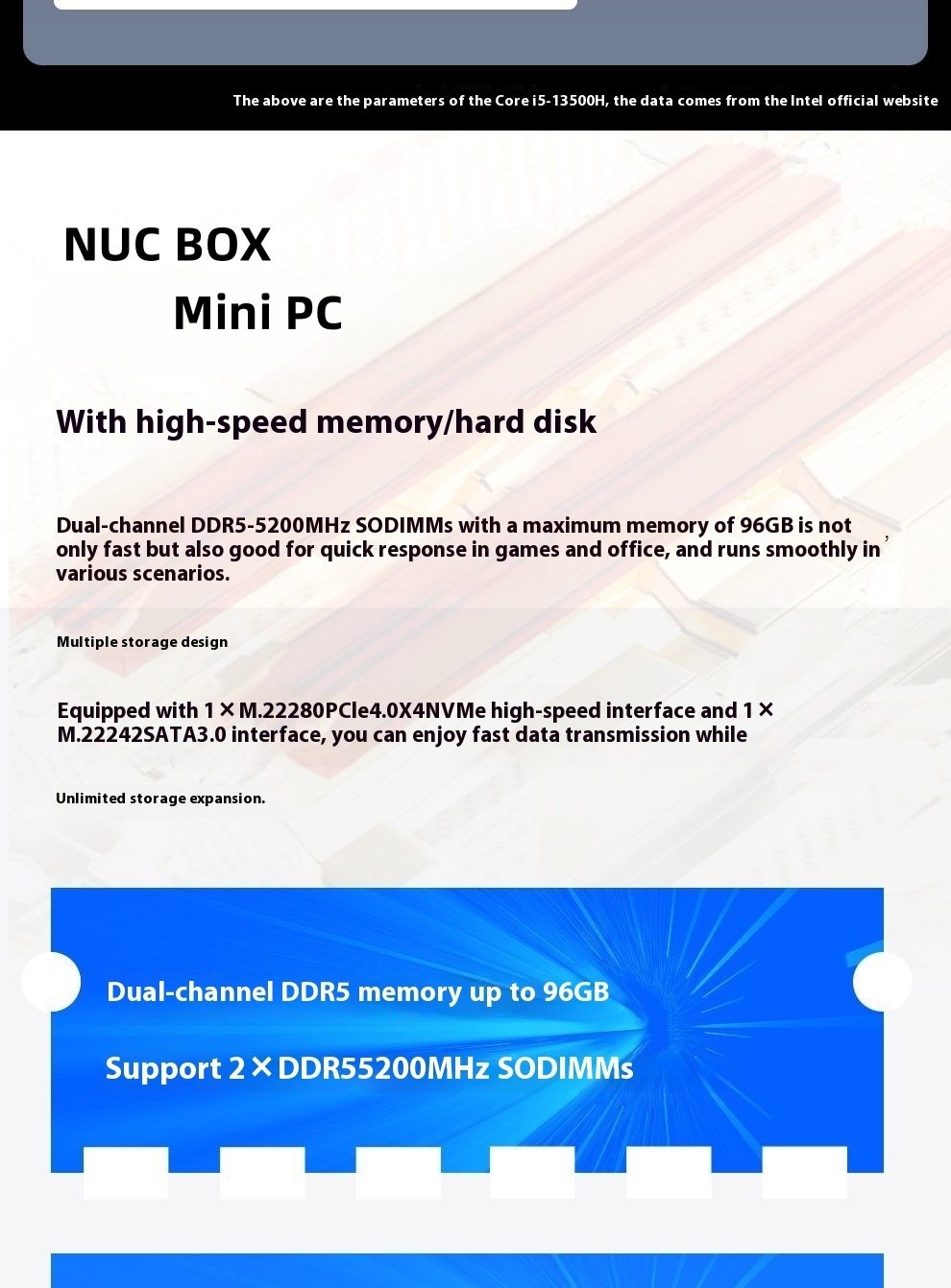 SZBOX NUC BOX Mini PC 12 Gen Intel Core i5-13500H 12 Core 16 Threads ...