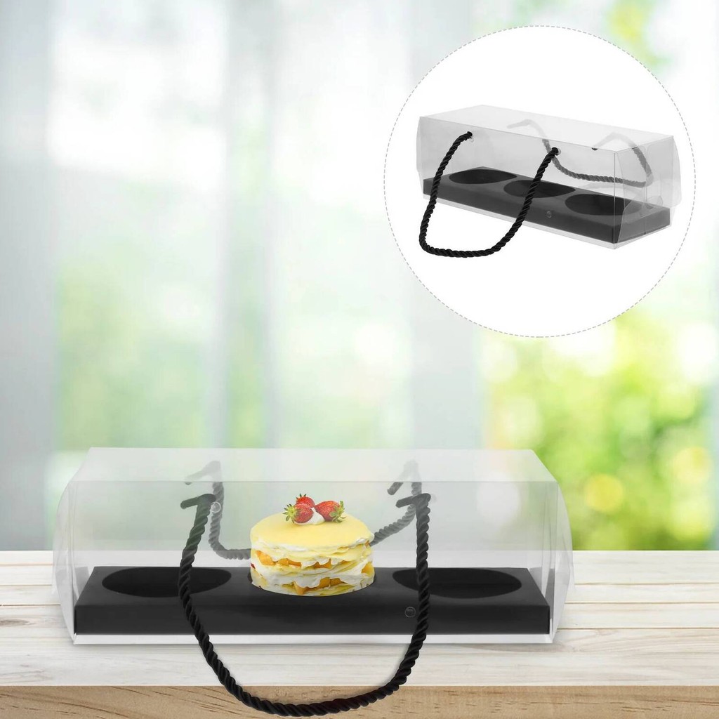 Pcs 10 Cake Box Dessert Wrapping Boxes Mini Charcuterie Clear Container ...