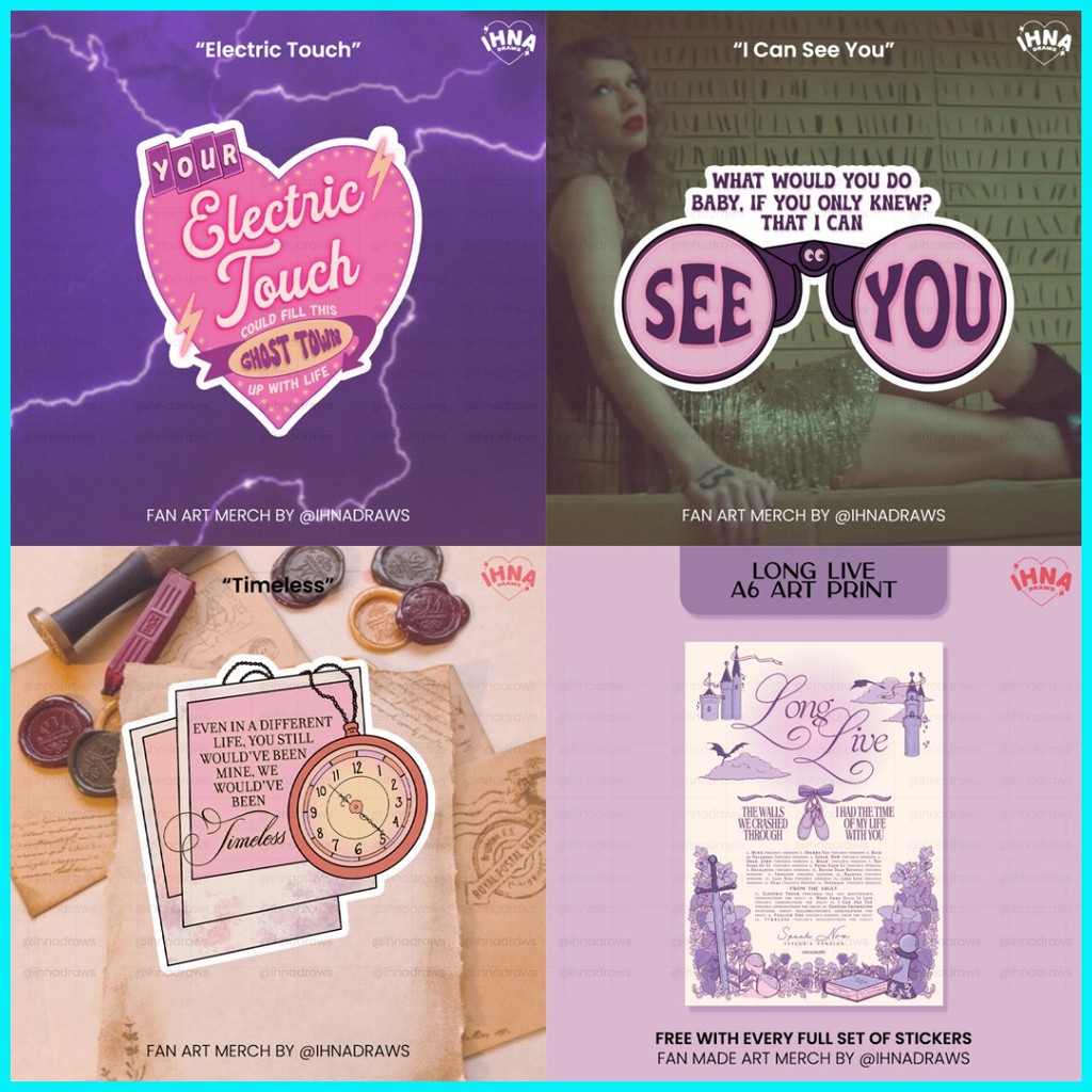 FULL SET Speak Now (Taylor's Version) Vinyl Stickers Fan Art Swiftie ...