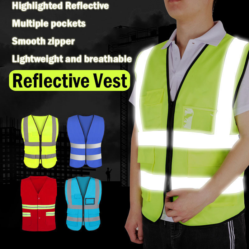 Adult High Visibility Reflective Safety Vest Warning Reflectorized Vest ...