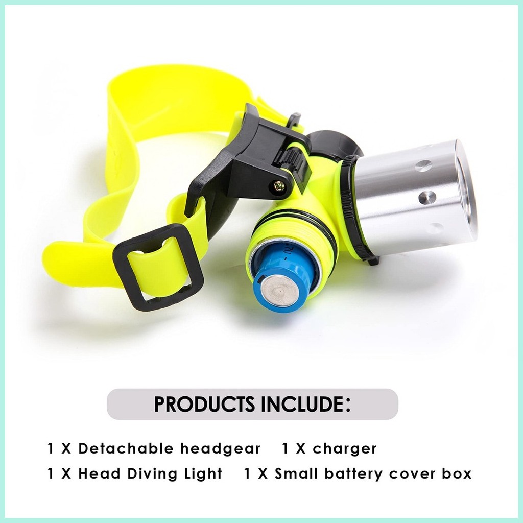 Professional Headlamp Head Flashlight For Scuba Diving Waterproof ...
