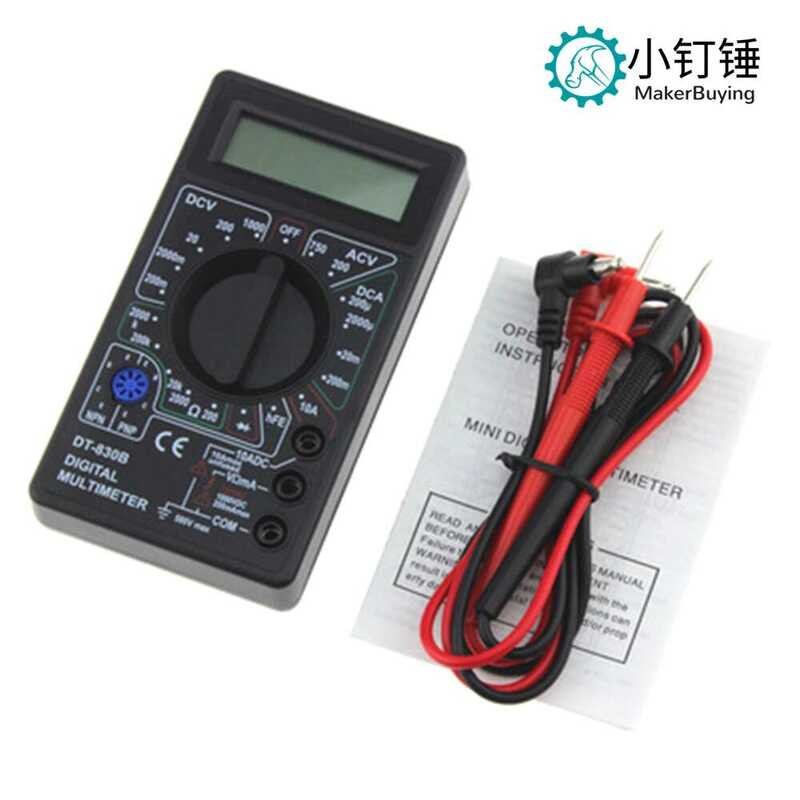 Digital Mini Universal Meter Handheld Multimeter Electrician Instrument ...