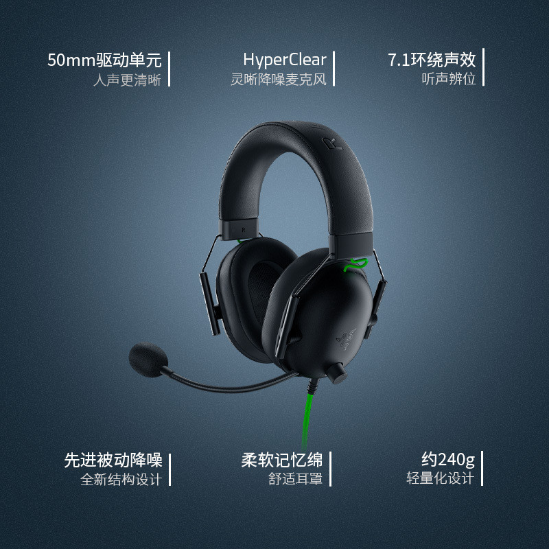 Razer BlackShark V2X Tornado Black Shark V2x Gaming Headset Headsets ...