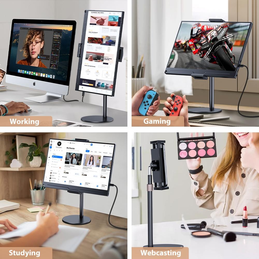 Portable Monitor Holder Stand 12-17.3 Inch Portable Monitor Stand Mount ...