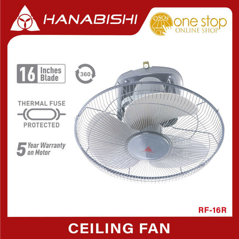 Hanabishi Original 16Inch Rotator Fan | Ceiling Electric Rf-16R •Osos ...