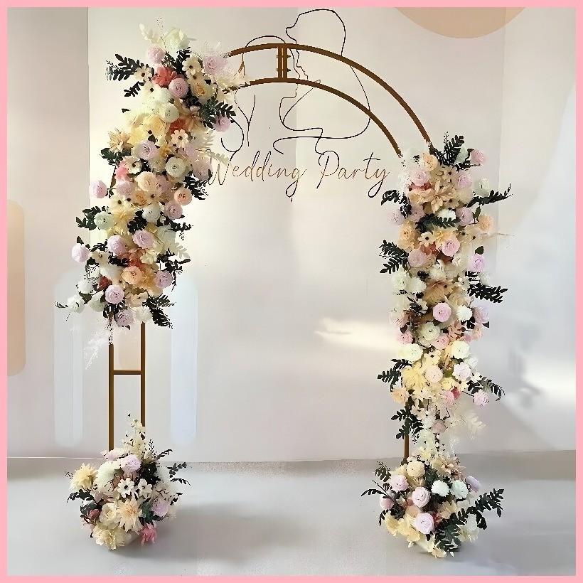 COD Wedding props Wrought iron double pole arch shelf stage layout ...