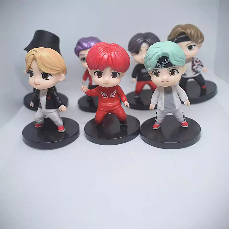 Kpop BTS Action Figure 7 Pcs Dolls Jimin V Jungkook Suga Jimin Rm J ...