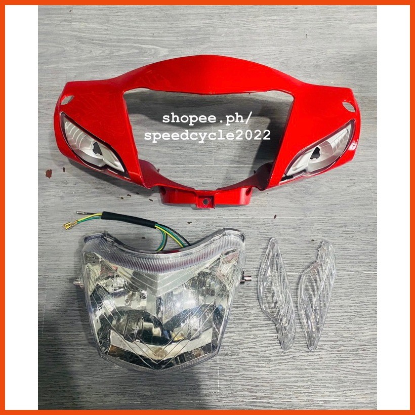wave 100 front cowling with headlight free signal lense (drum brake ...