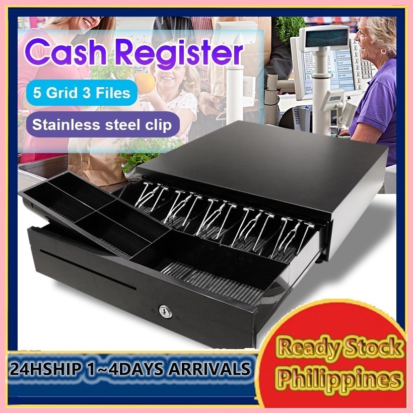 Drawer Cash Box Cashier Box Supermarket Bills 5 Grids 3 Gears Money ...