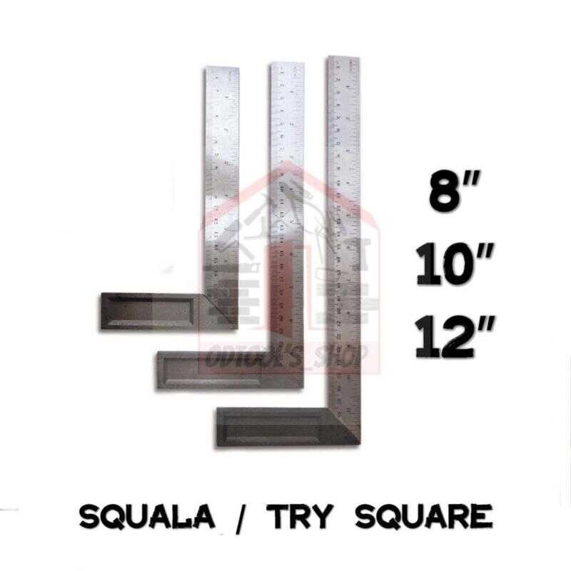 Squala / L-Square Try Square Angle Ruler Skwala 8" 10" 12" | Shopee ...