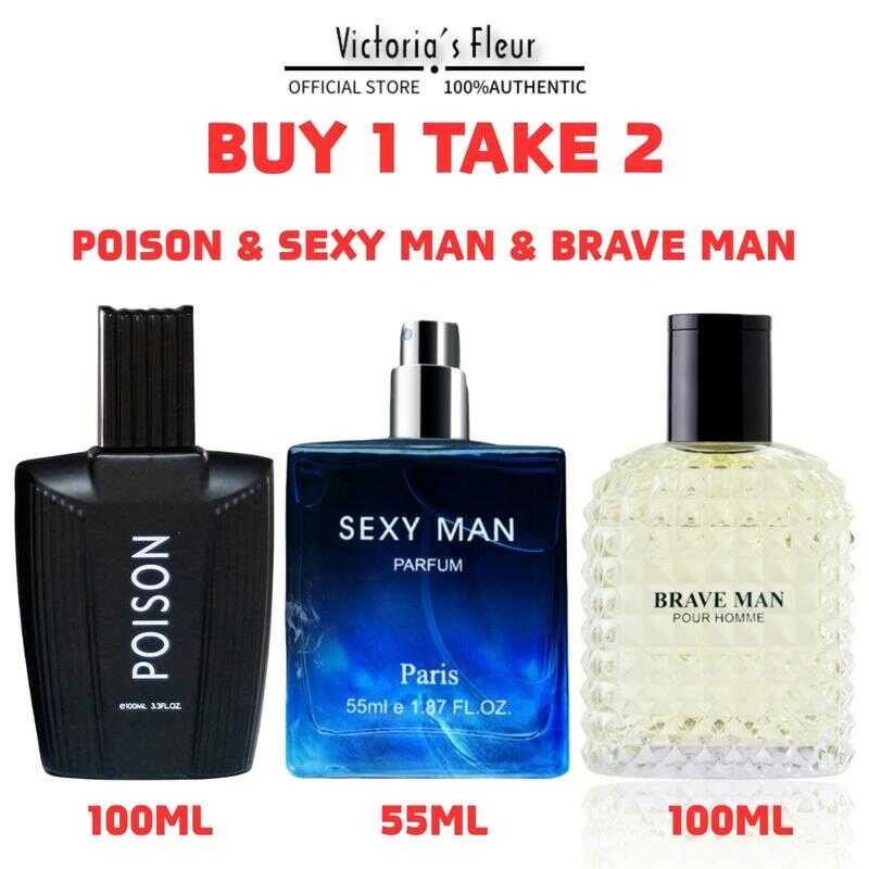 【Buy 1 TAKE 2】 Brave Man&Poison&Sexy Man Charming Body Mist Fragrance ...