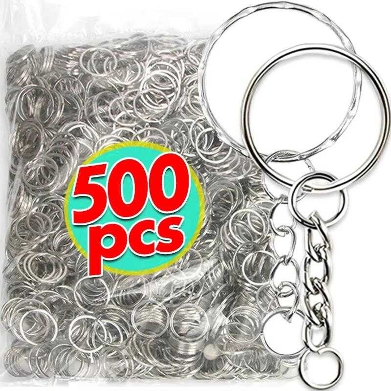 Metal Blank Keyring Split Keyfob Keyrings - Lobster Clasp Keychain Key ...