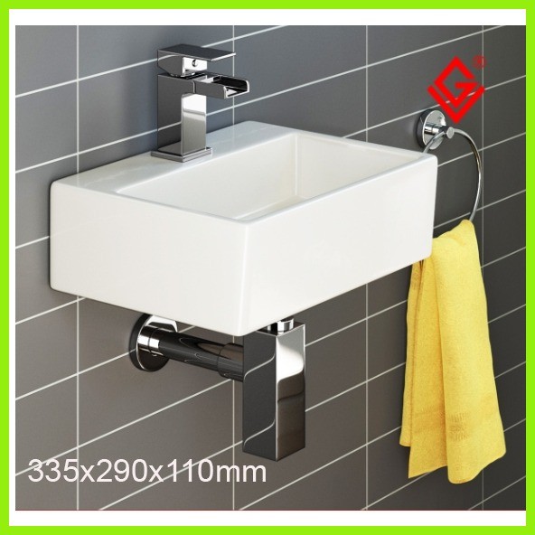 Corner Wall hung Basin / Ceramic Corner Bathroom sink. / Small bathroom ...