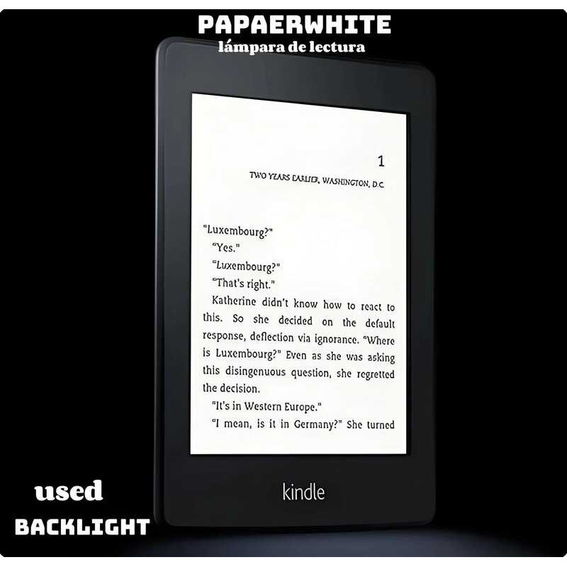 Y Kindle Paperwhite 1Th Used Reading Light Books Reader Ereader E Ink ...
