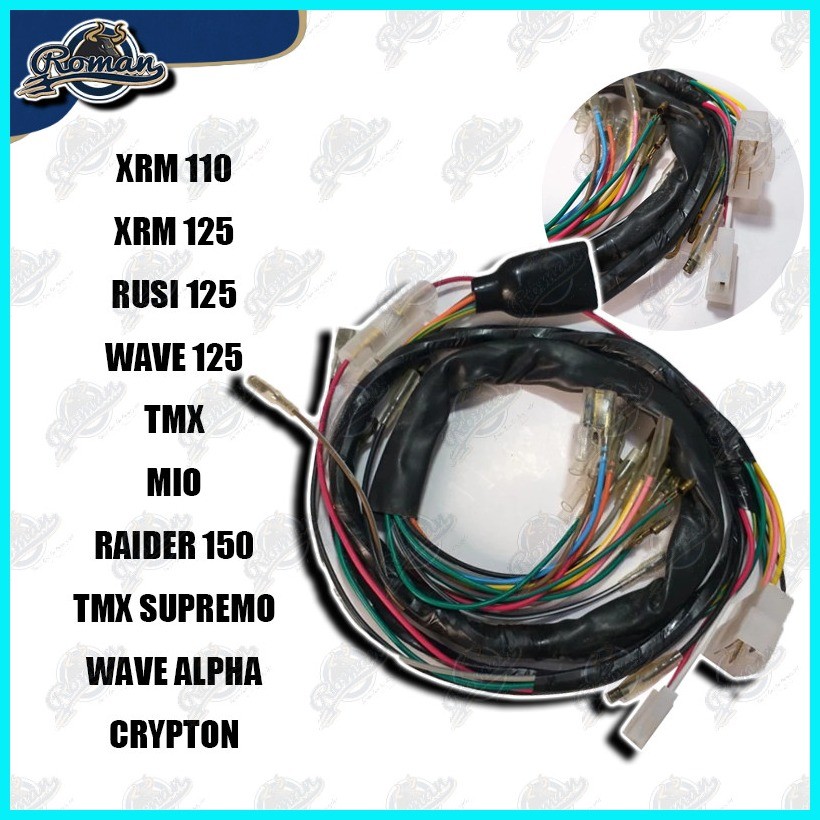 ROMAN Wire Harness for Motorcycle XRM 125/RUSI 125/WAVE/TMX/MIO/RAIDER ...