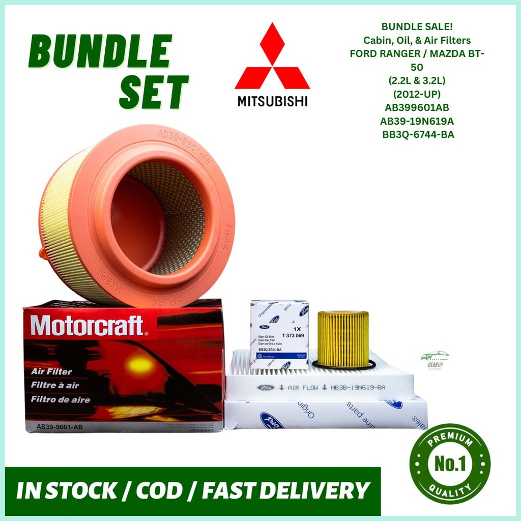 Cabin, Oil, & Air Filters For FORD RANGER / MAZDA BT-50 (2.2L & 3.2L ...