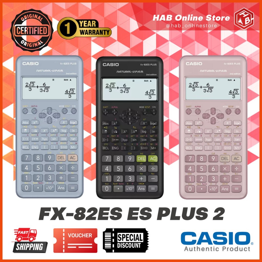Original Casio FX-82ES Plus 2nd Edition Scientific Calculator FX82 82ES | Shopee Philippines