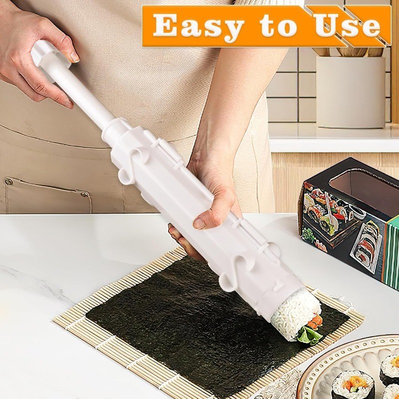 Sushi Maker Machine Roller Sushi Tool Roll Mold Making Kit Bazooka Rice ...