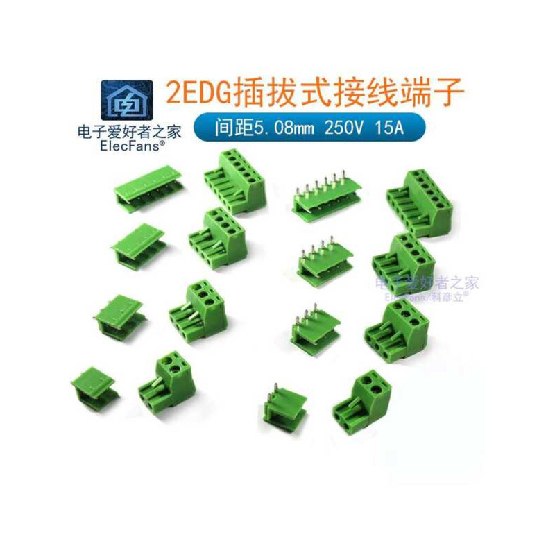 KF2EDG Terminal Block 5.08mm Plug-in Docking 2P/3P/4P/6P/8P Connector ...
