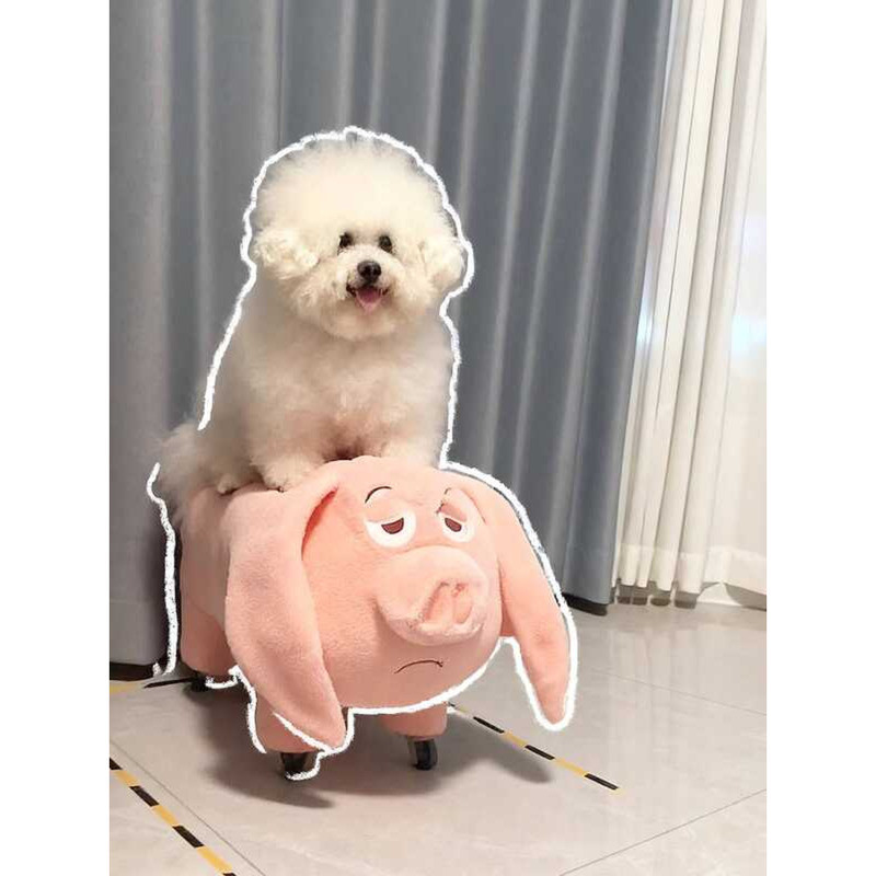 Flying Pig Ride-On Large Dog Seat Silent Cute Home Children's Stool ...