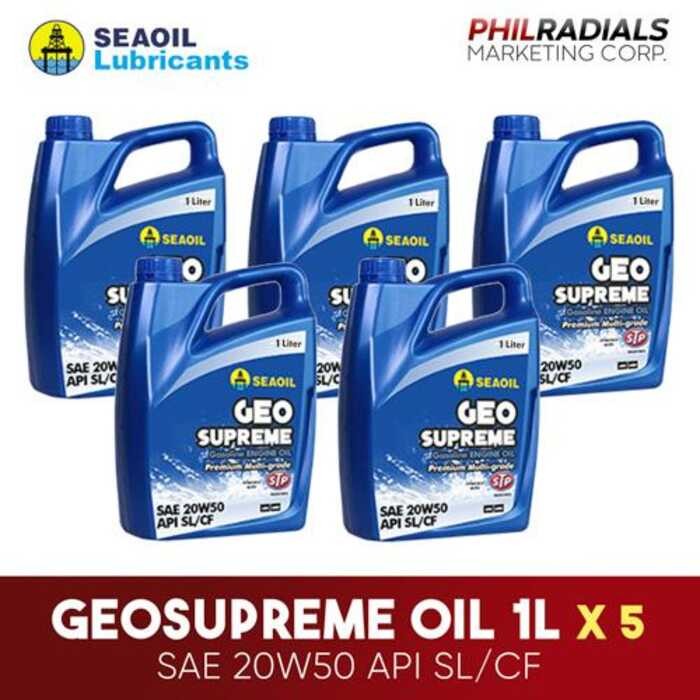 3 Seaoil Geo Supreme Gasoline Engine Oil Supreiter SETS OF 5 Pcs.Me ...