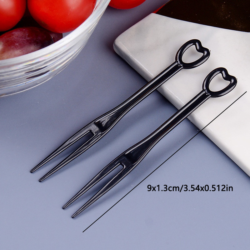 100Pcs Plastic Fruit Fork Cake Dessert Food Fruit Pick Snack Mini Party ...