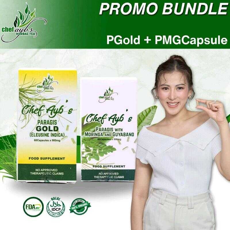 POWER BUNDLE CHEF Ayb's GOLD + PARAGIS W MORINGA AND GUYABANO CAPSULE ...