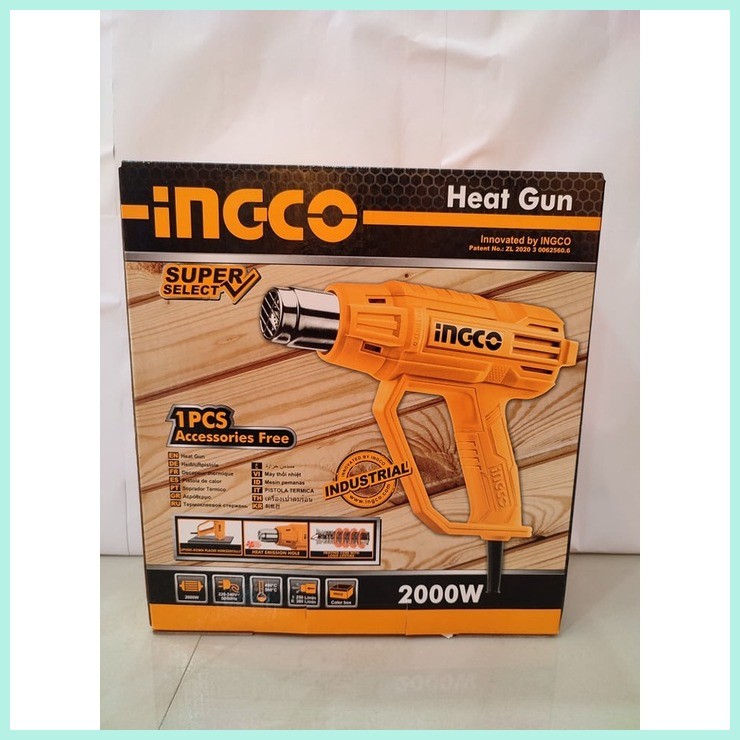 INGCO Electric Heat Gun with Nozzle Included 2000W HG2000385 SUPER ...