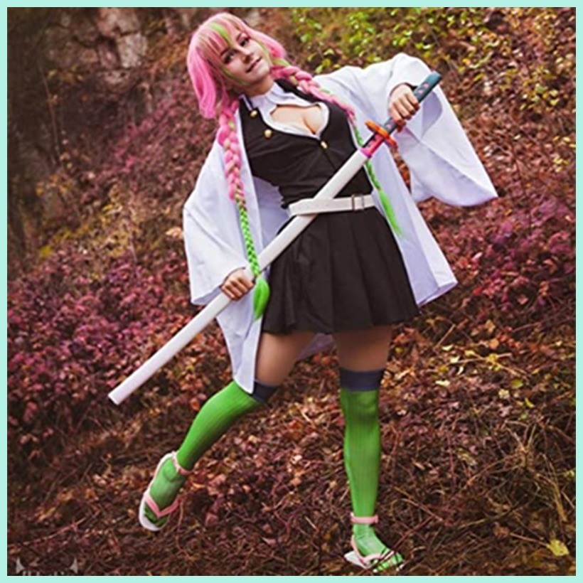 Anime Demon Slayer Mitsuri Cosplay Costume Kimetsu No Yaiba Tokitou ...